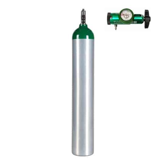 New Medical E Oxygen Aluminum Cylinder CGA870 Post Valve With Regulator ...
