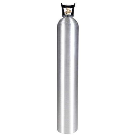 New 50 lb Aluminum CO2 Cylinder with Handle | Gas Cylinder Source