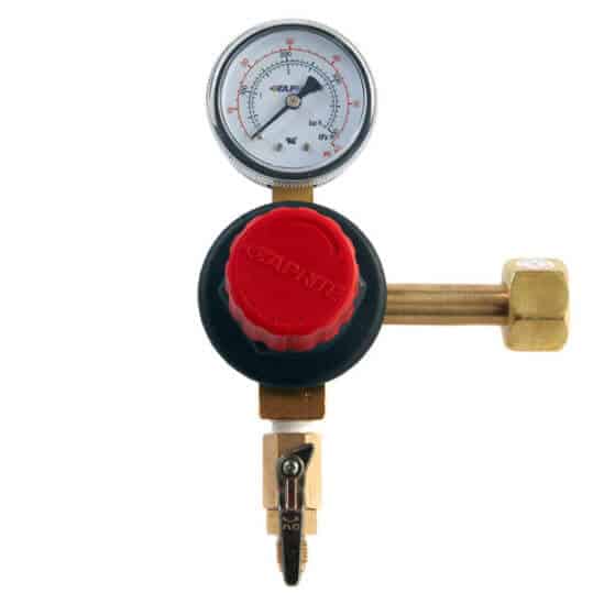 Dual Gauge CO2 Primary Regulator - 1/4" MFL Shutoff with Check Valve ...